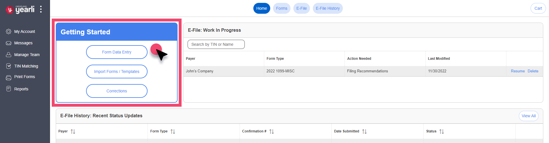 Understanding the Home Page – Yearli Quick Start Guide