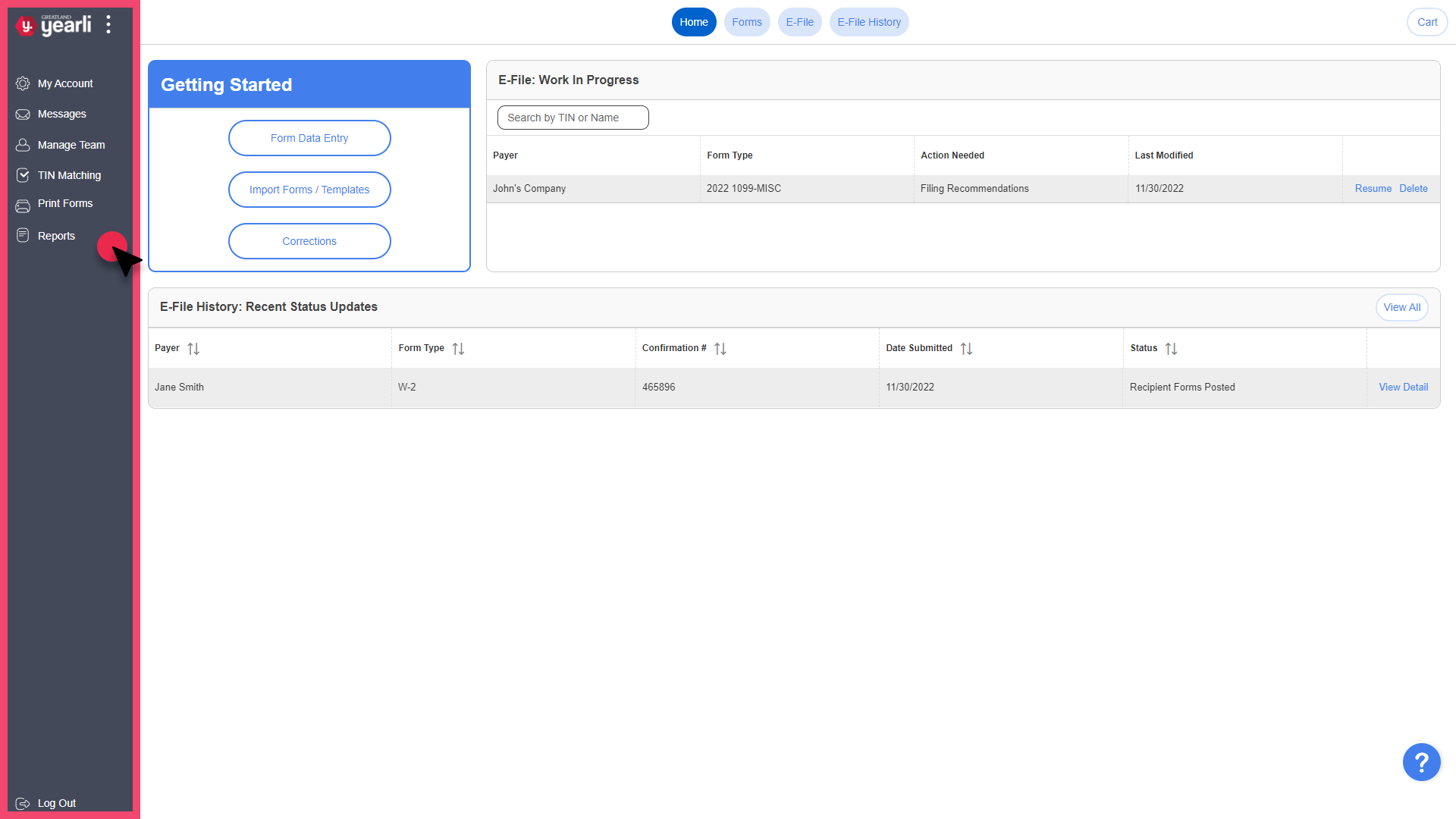 Understanding the Home Page – Yearli Quick Start Guide