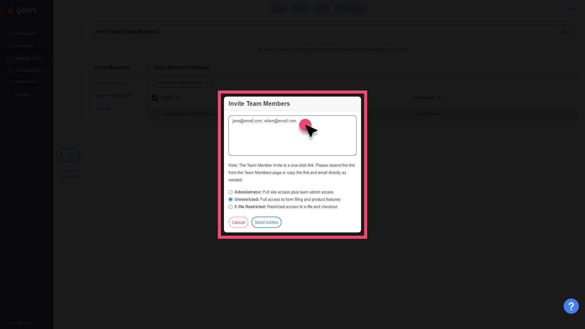 Team Set-Up – Yearli Quick Start Guide