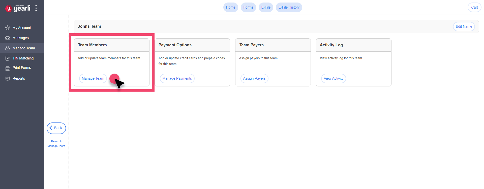 Team Set-Up – Yearli Quick Start Guide