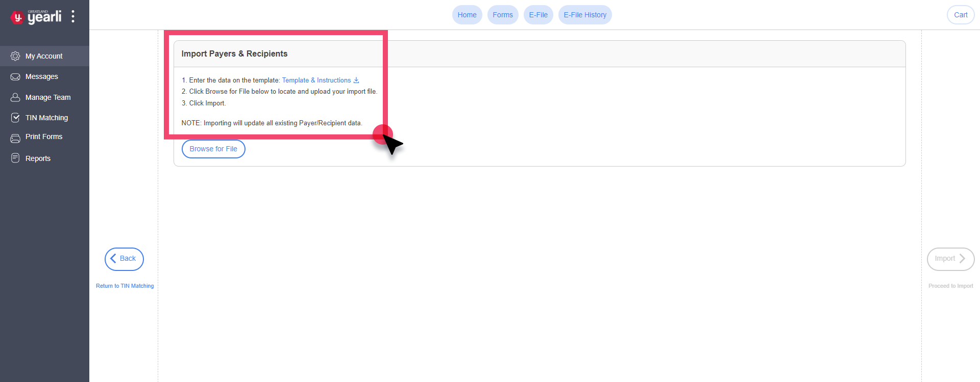 TIN Matching – Yearli Quick Start Guide