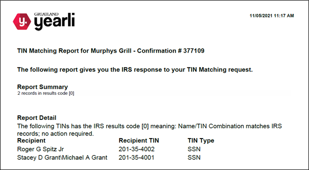 TIN Matching – Yearli Quick Start Guide