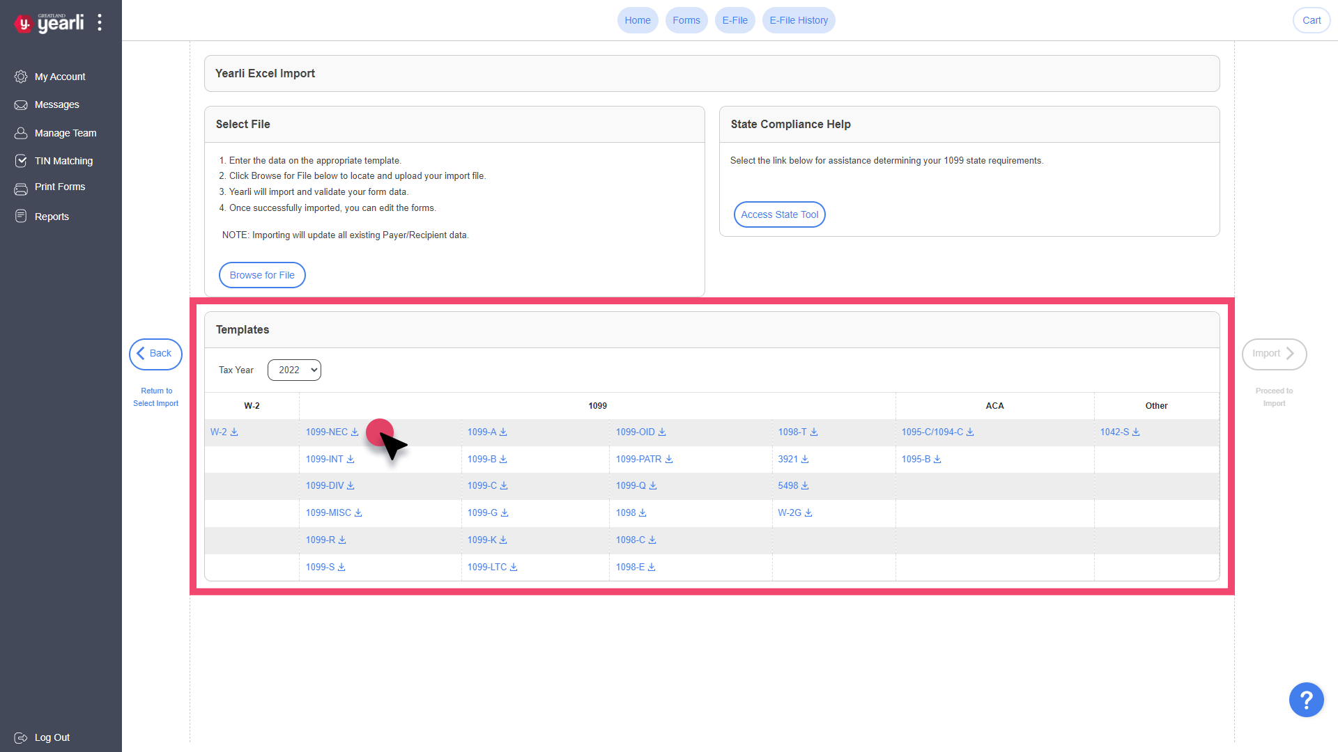 Importing with Yearli – Yearli Quick Start Guide