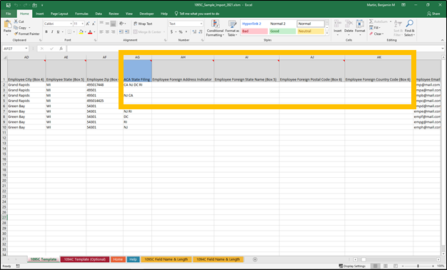 Preparing your 1095 Import Template – Yearli Quick Start Guide